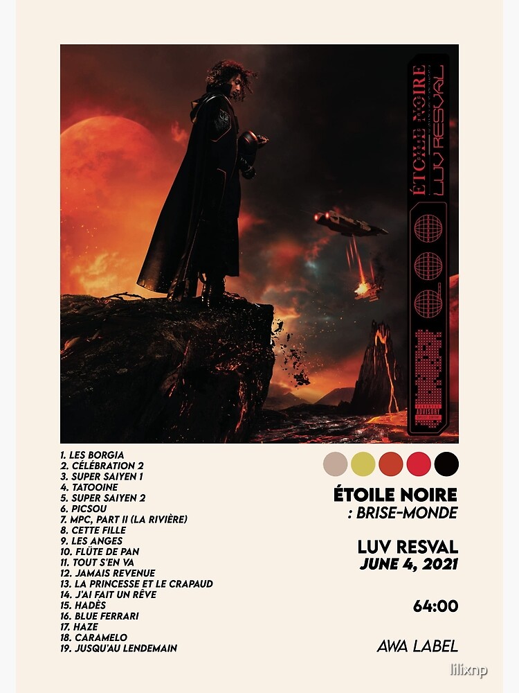 Dark Star | Rap Fr album cover Premium Matte Vertical Poster sold by ...