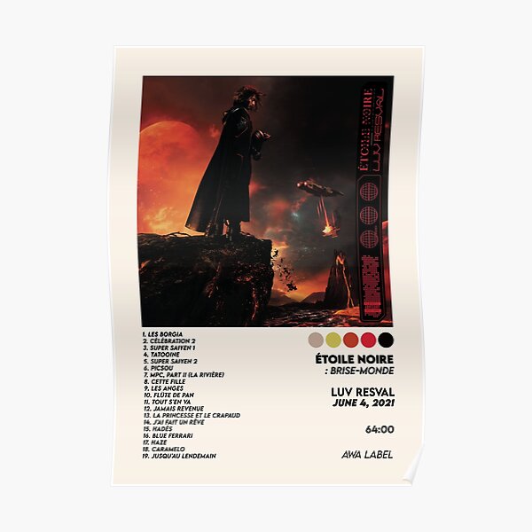 Poster « Étoile Noire | Cover d'album de Rap Fr », par lilixnp | Redbubble