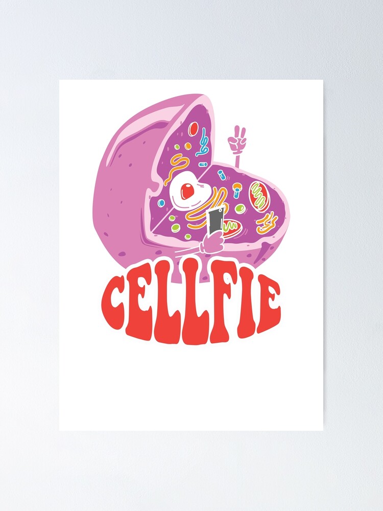 Póster «Cellfie, biología celular divertida, juego de palabras de ...