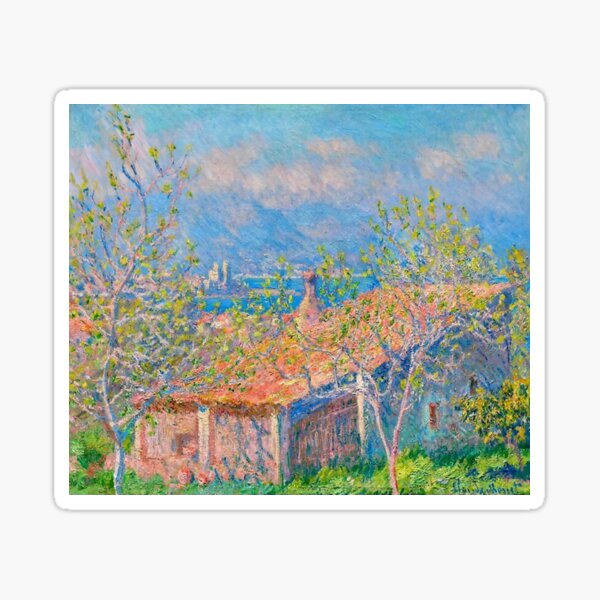 " Claude Monet Gardener's House at Antibes, 1888" Sticker for Sale by ...