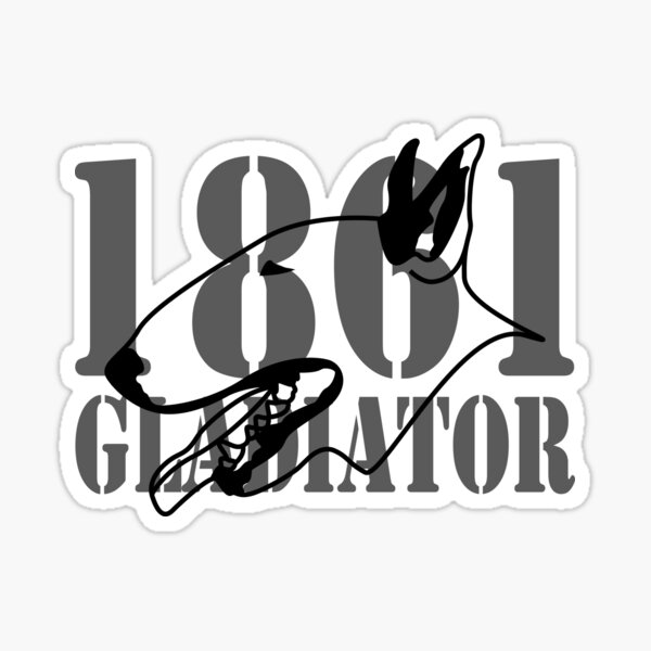 "Bull Terrier 1861 Gladiator" Sticker for Sale by Blondiabshop | Redbubble