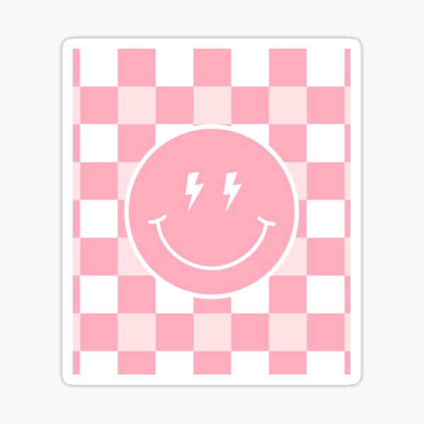 "Preppy School Supplies, Pink, Aesthetic, Checkered, Smile, Smile Face ...