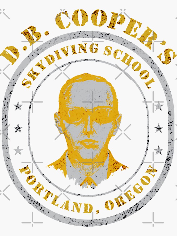 "DB Cooper The Coop 1971 " Sticker for Sale by Kabira77 | Redbubble