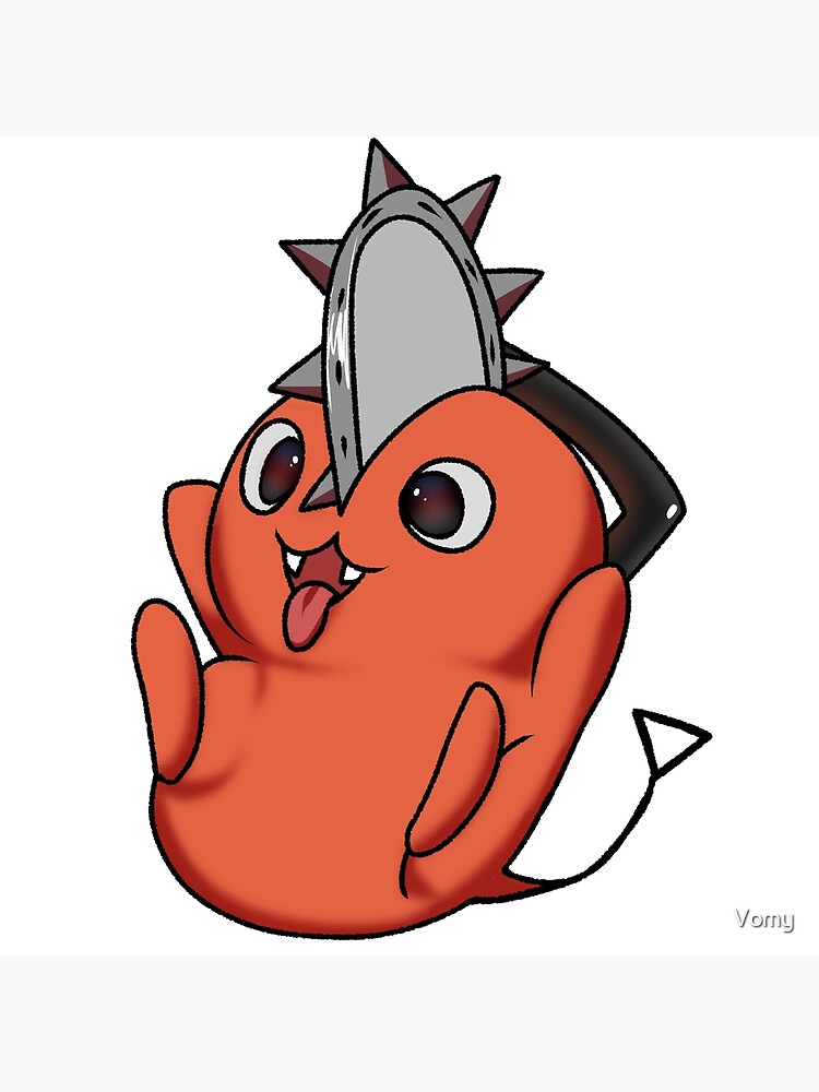 "Pochita Chibi ポチタ | Chainsaw Man " Art Print for Sale by Vomy | Redbubble