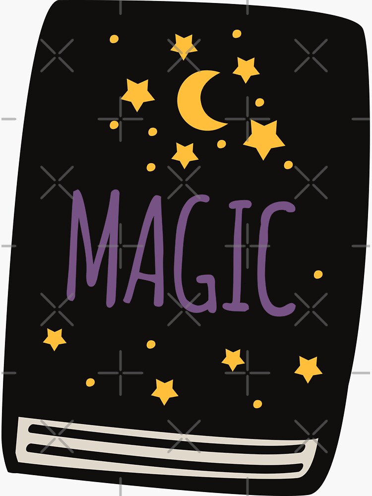 "MAGIC book" Sticker for Sale by HarryMagicPlace | Redbubble