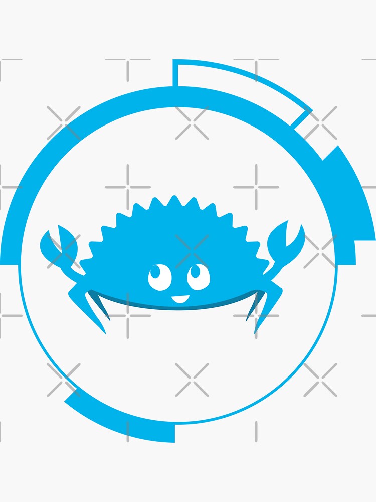 "rust ferris futuristic " Sticker for Sale by leesander | Redbubble