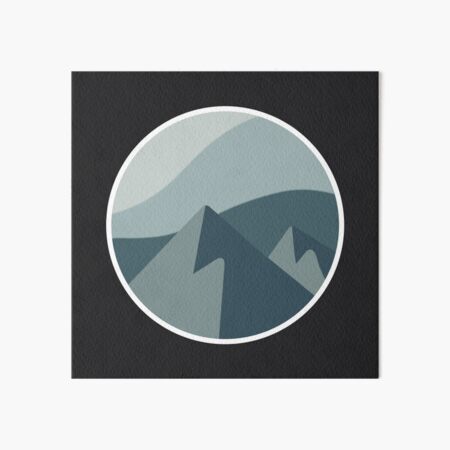 "Aesthetic Circular Mountain Range" Art Board Print for Sale by ...