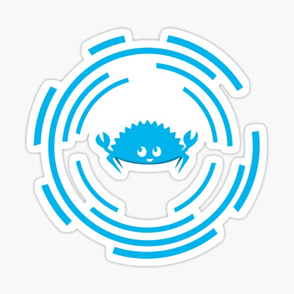 "rust ferris futuristic " Sticker for Sale by leesander | Redbubble