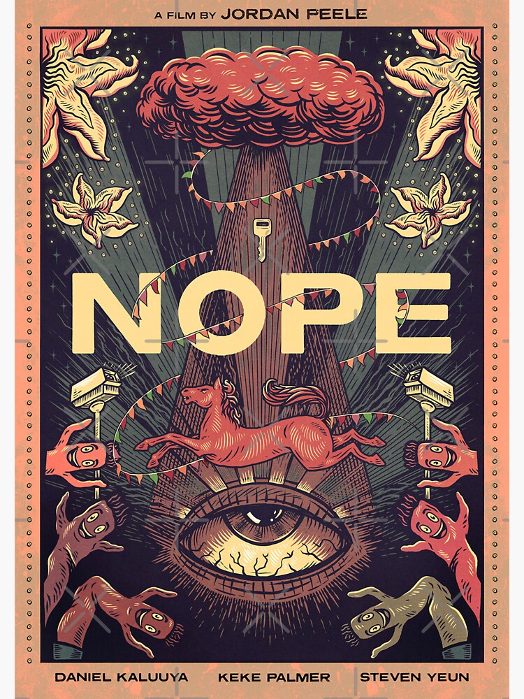 "nope movie" Sticker for Sale by cynthyaart | Redbubble