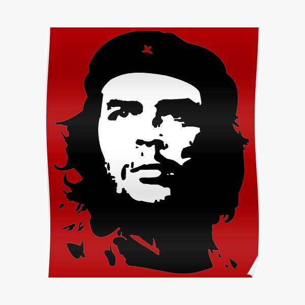 "Che Guevara Red Background" Poster for Sale by CrazyLumberjack | Redbubble