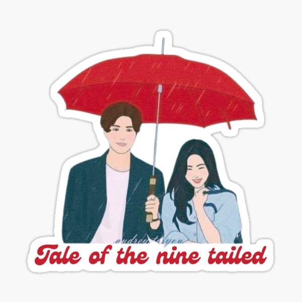 "Tale of the nine tailed " Sticker for Sale by Tybrekir | Redbubble