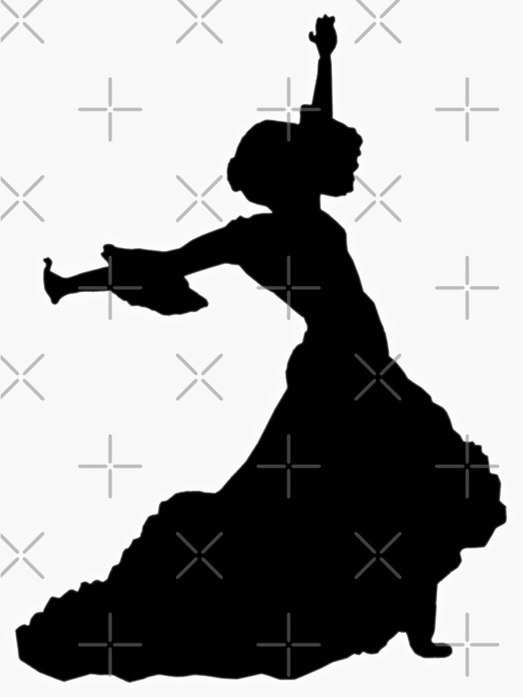 "White Glowing Flamenco Dancer" Sticker for Sale by janraydesigns ...