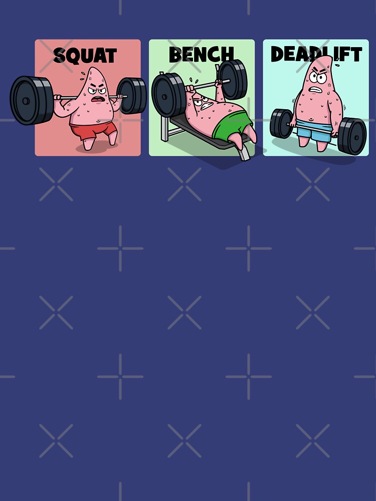 "Patrick Powerlifting - Squat, Bench Deadlift - Funny Motivational Gym ...