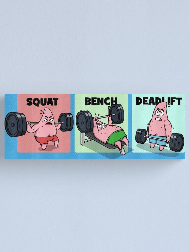 "Patrick Powerlifting - Squat, Bench Deadlift - Funny Motivational Gym ...
