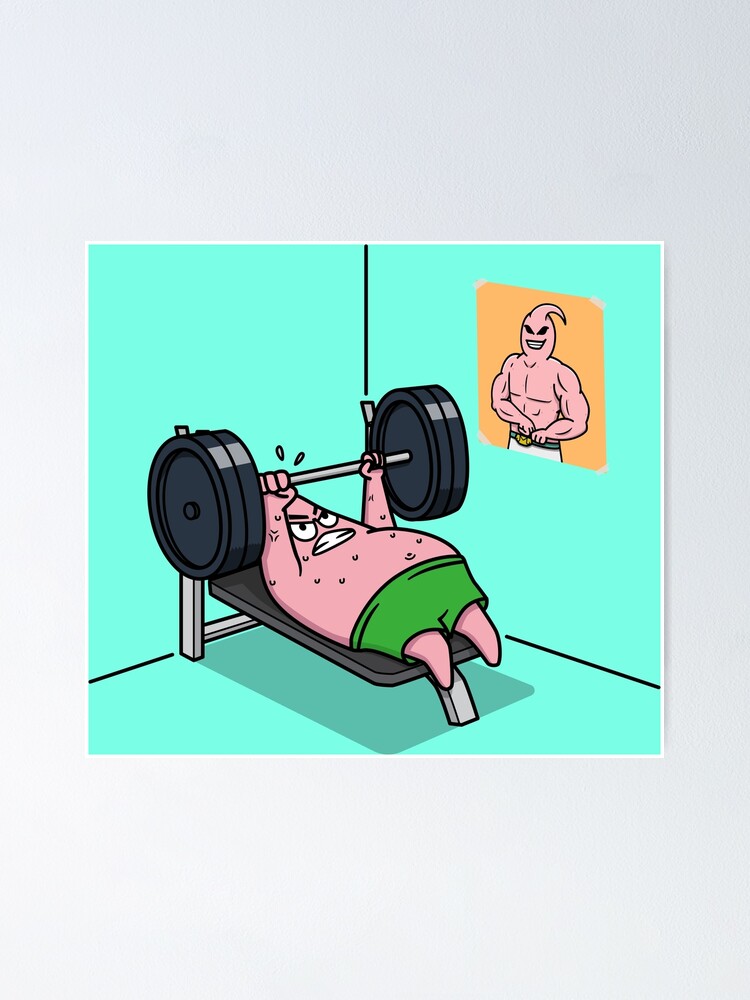 "Majin Buu vs Patrick - Funny Motivational Workout" Poster for Sale by ...