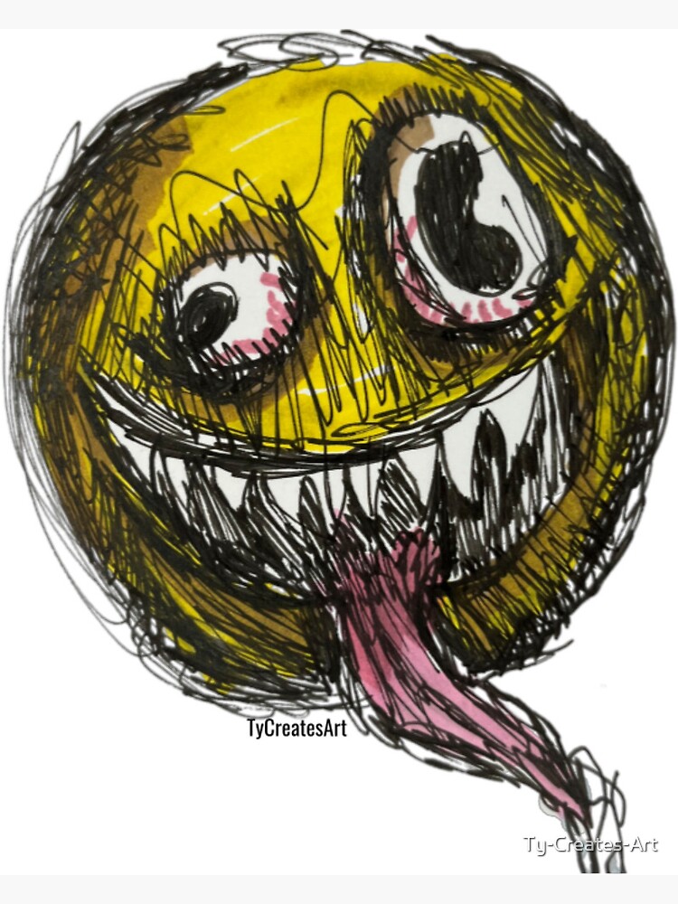 "Scary Smiley Face" Art Print for Sale by Ty-Creates-Art | Redbubble