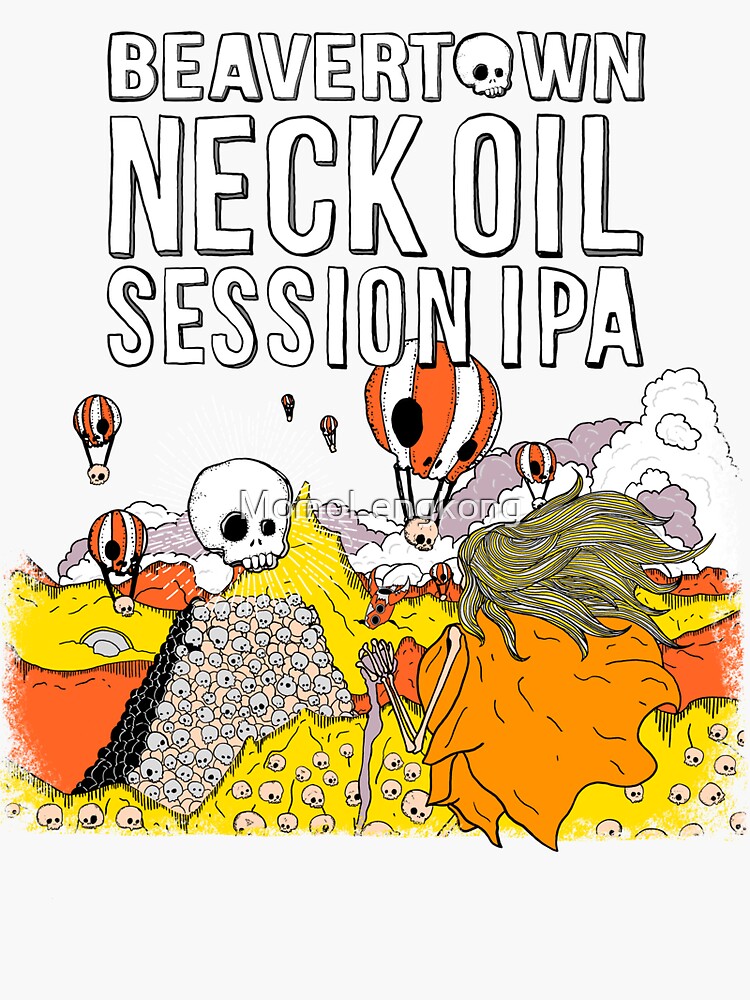Beavertown Brewery Neck Oil Session Ipa Sticker For Sale By Momolengkong Redbubble