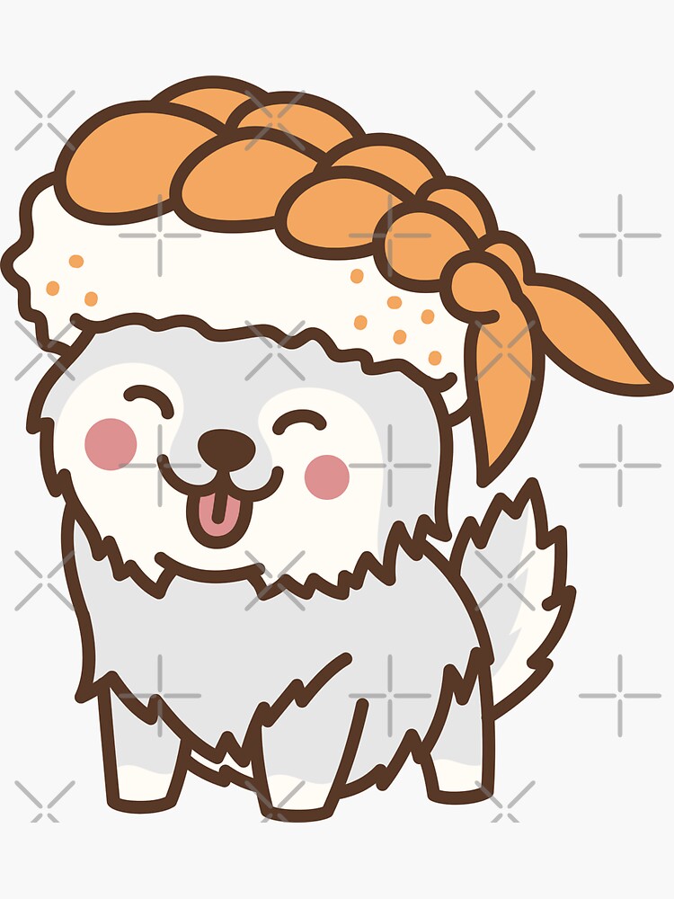 "Sushi dog" Sticker for Sale by Chaiserino | Redbubble