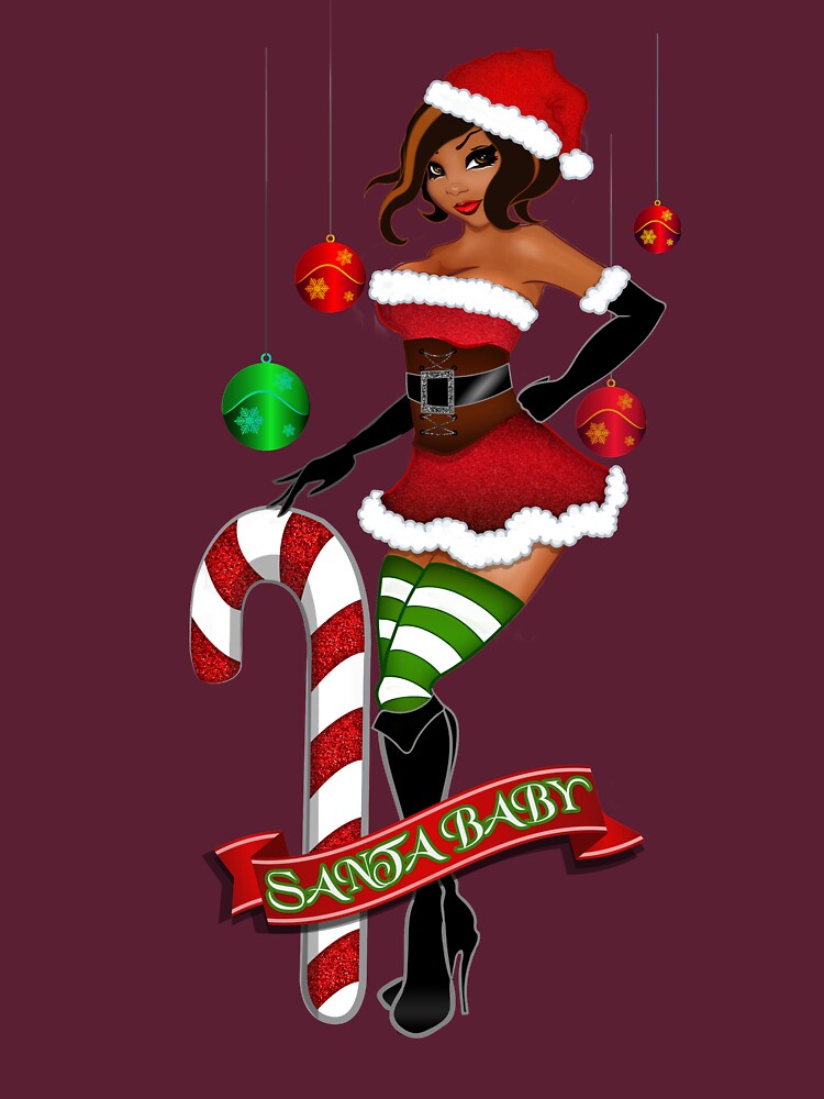 "Santa Baby" T-shirt for Sale by sampa2nyc | Redbubble | santa baby t ...