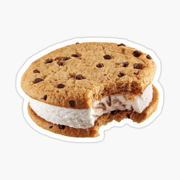 "Chocolate Chip Ice Cream Cookie" Sticker for Sale by abigailclairej ...