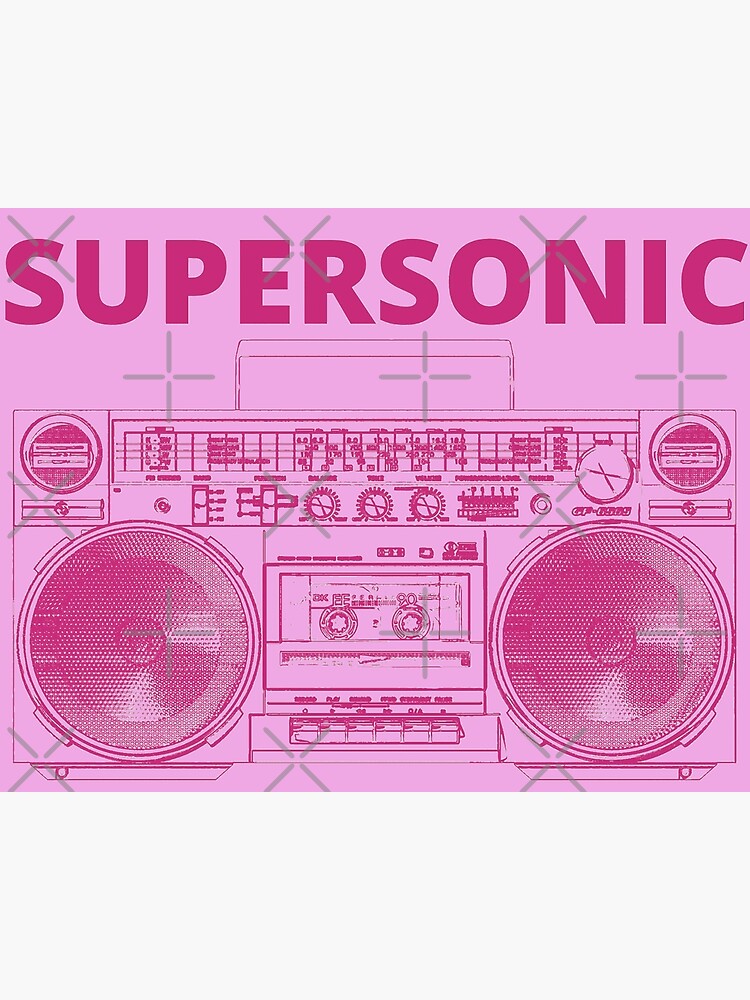 "SUPERSONIC ~ Purple Boombox" Poster for Sale by BigCreation | Redbubble