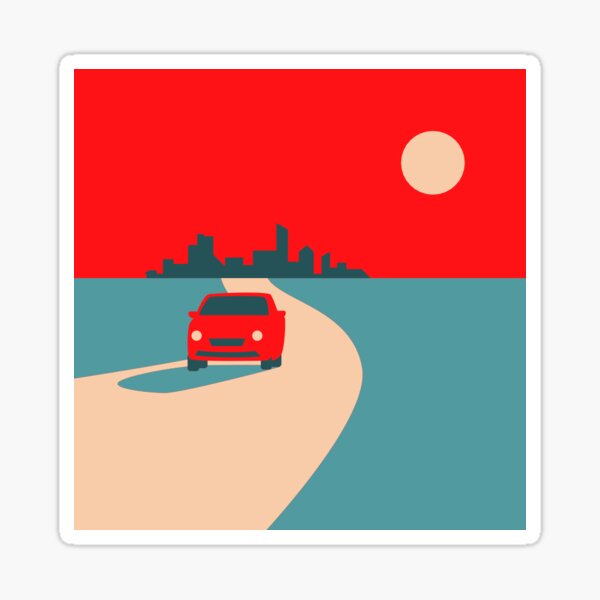 "City Car" Sticker for Sale by CoconutGurlVibe | Redbubble