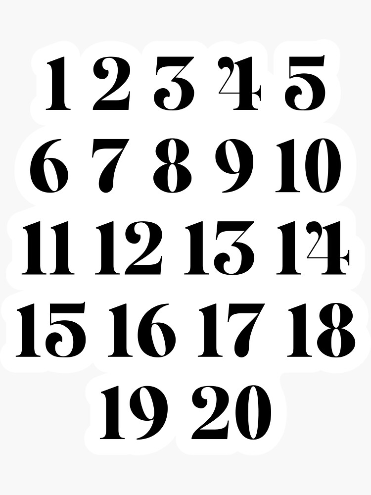 Pegatina «Clásico 123 | negro sobre arena | Números de conteo ...