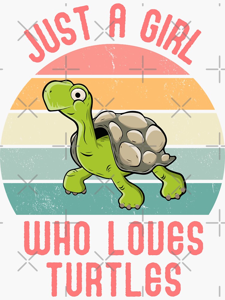 "Just A Girl Who Loves Turtles" Sticker for Sale by osamamahmoud ...