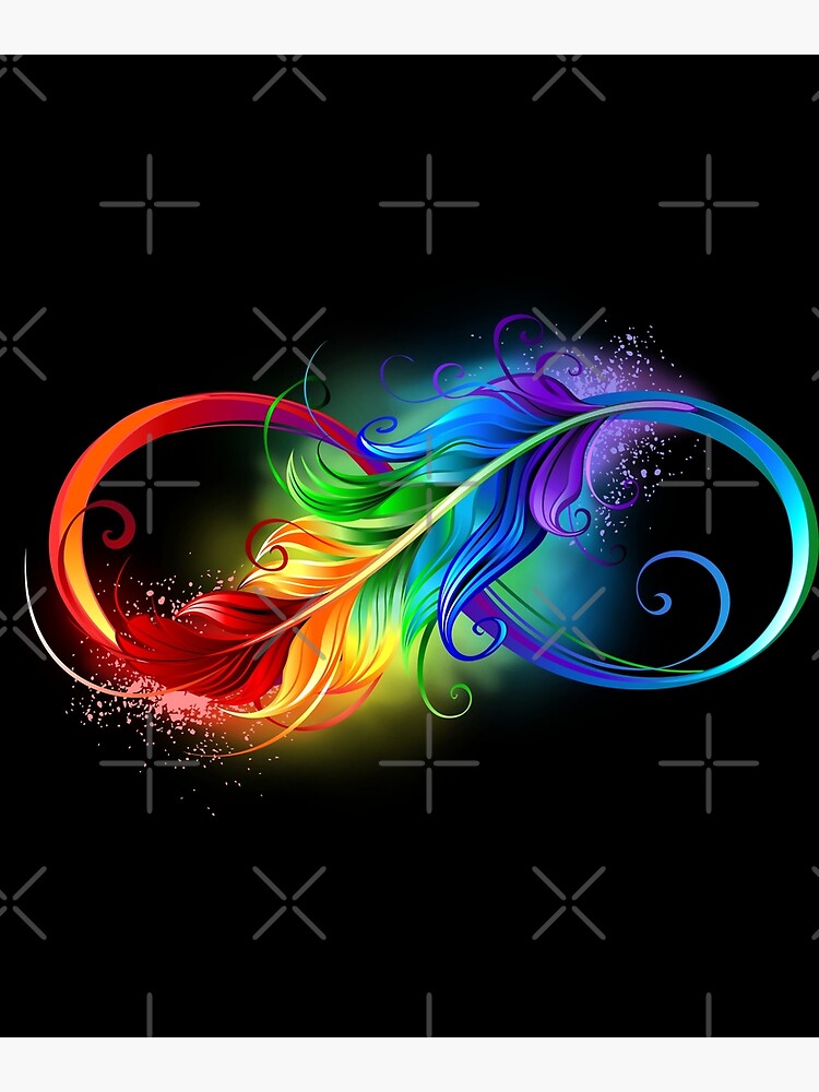 Póster «Símbolo infinito con colibrí que brilla intensamente» de ...