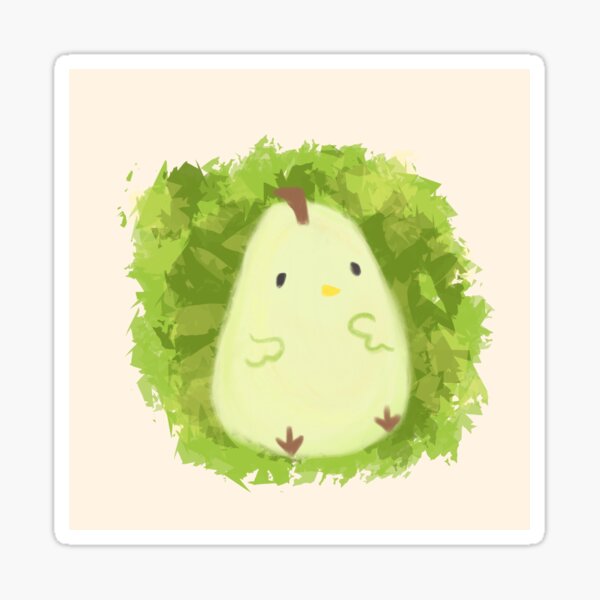 "Perry the Pear Bird" Sticker for Sale by shiodreams | Redbubble