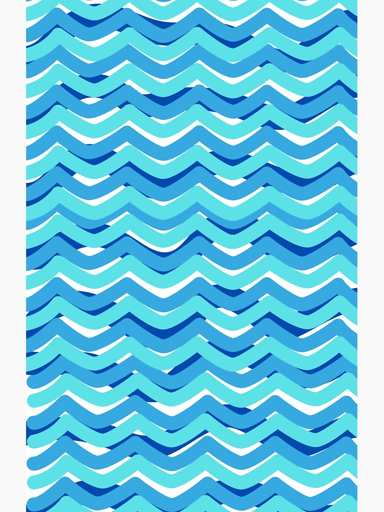"Blue Wave Layers" Sticker for Sale by Juliepaint | Redbubble
