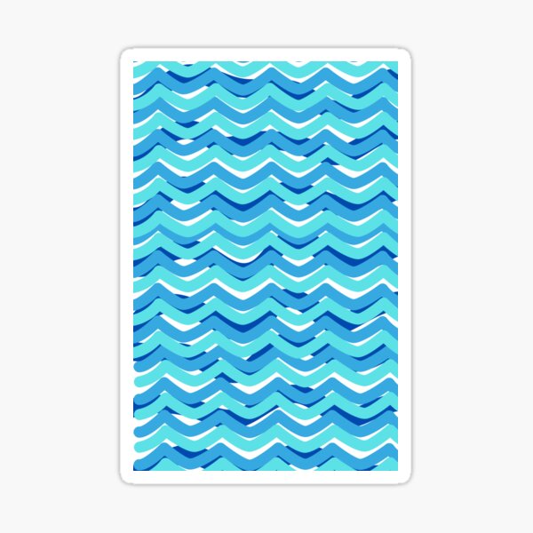 "Blue Wave Layers" Sticker for Sale by Juliepaint | Redbubble