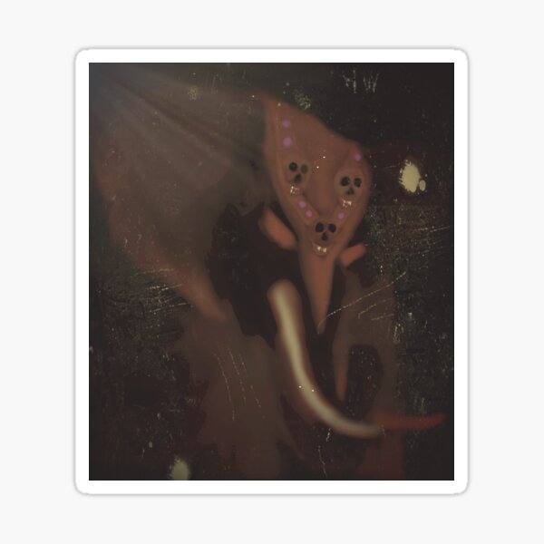 "Illuminated red fading gothic elephant with skulls" Sticker for Sale ...