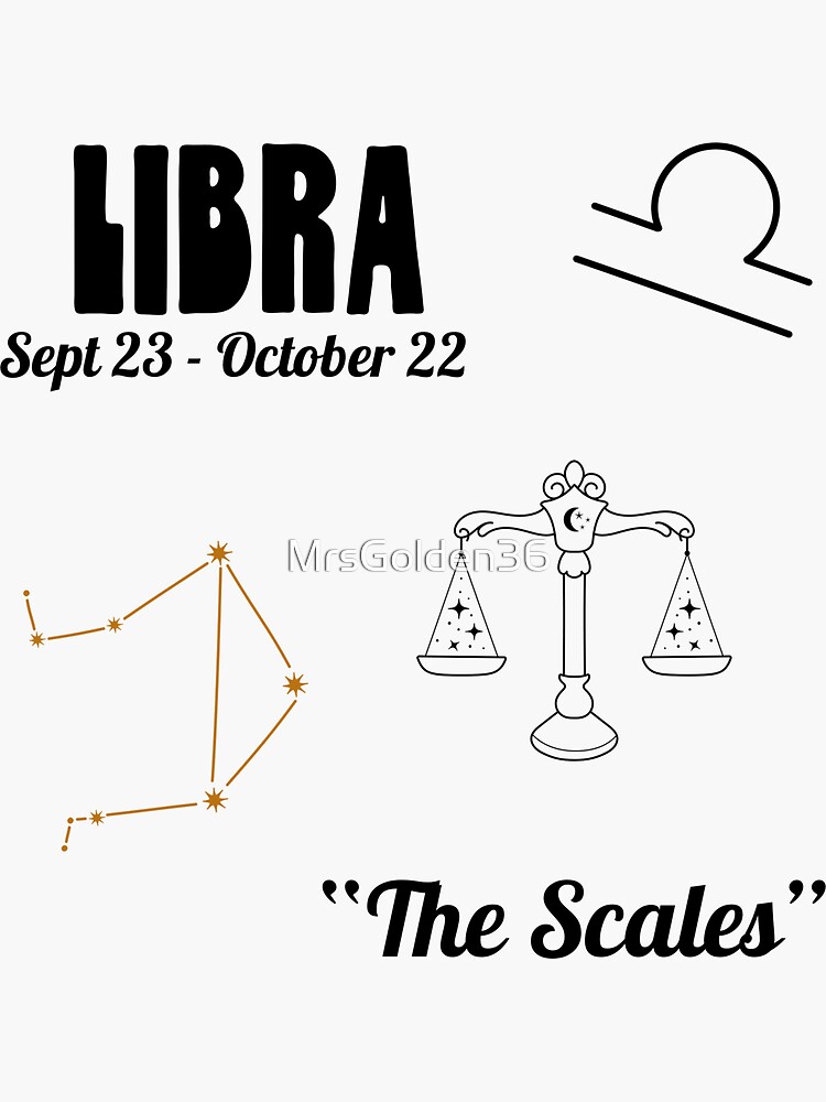 "Libra Zodiac Sticker Pack" Sticker for Sale by MrsGolden36 | Redbubble