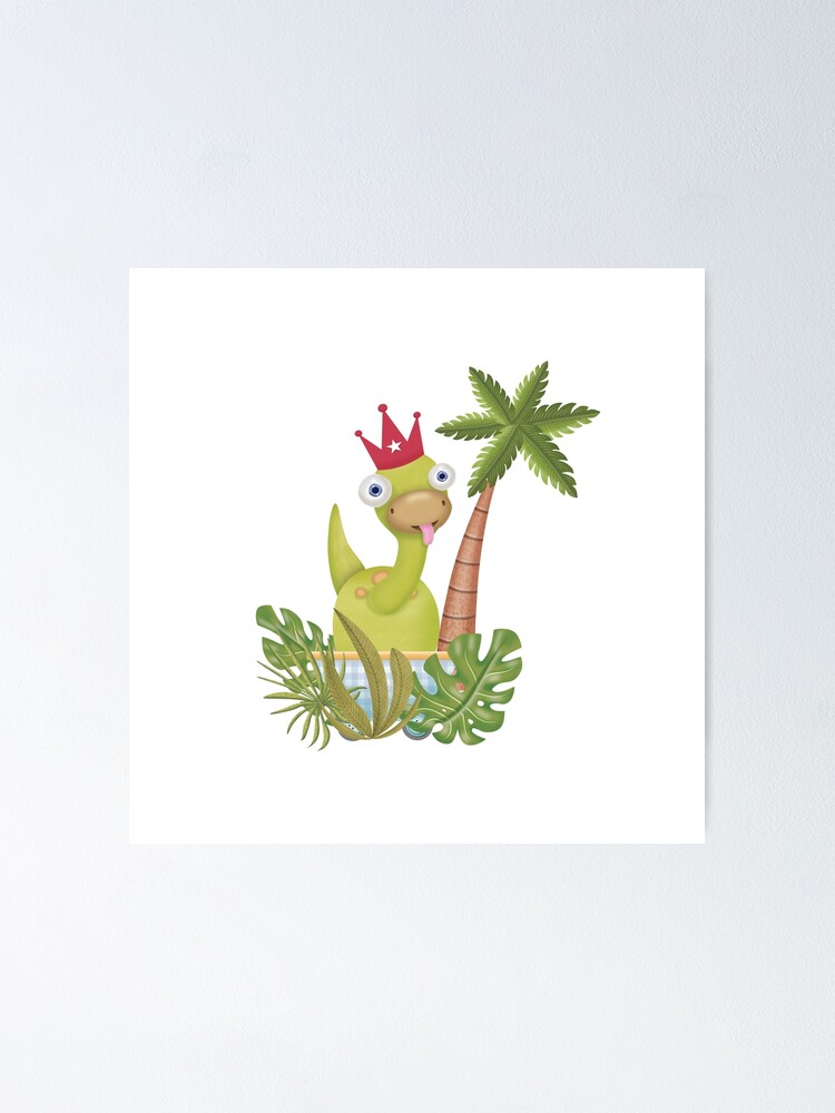 "Silly Party Brontosaurus in the Jungle" Poster for Sale by ...