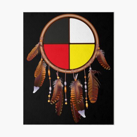 "Native American-medicine wheel-dreamcatcher" Art Board Print for Sale ...