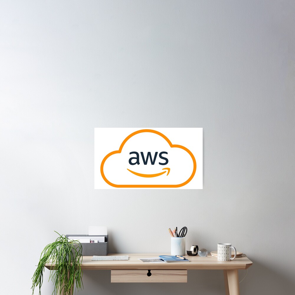 "aws amazon web services logo" Poster for Sale by developerfriday ...