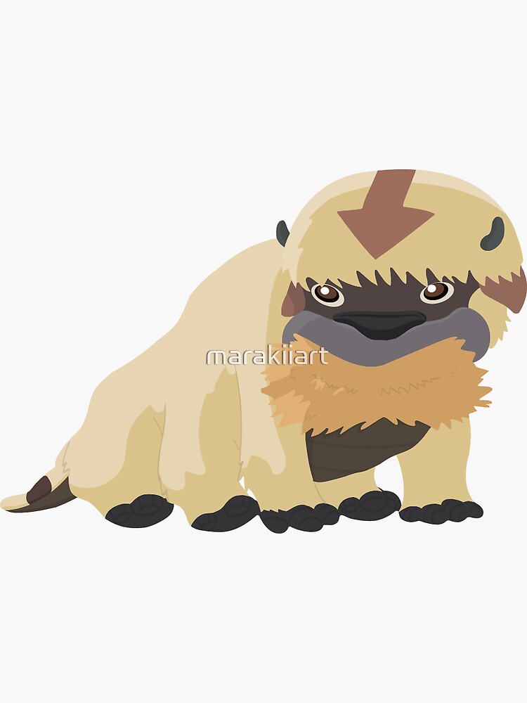 "Appa eating Hay" Sticker for Sale by marakiiart | Redbubble