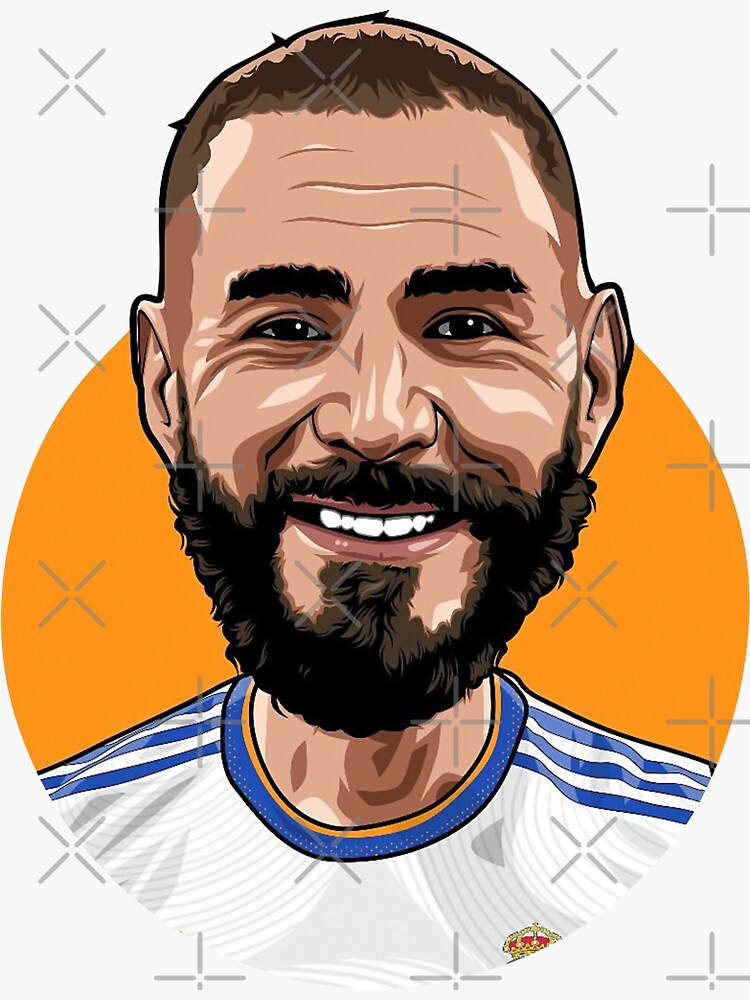 "Benzema - Karim Benzema" Sticker for Sale by Arjun-Hayden | Redbubble