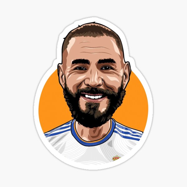 "Benzema - Karim Benzema" Sticker for Sale by Arjun-Hayden | Redbubble