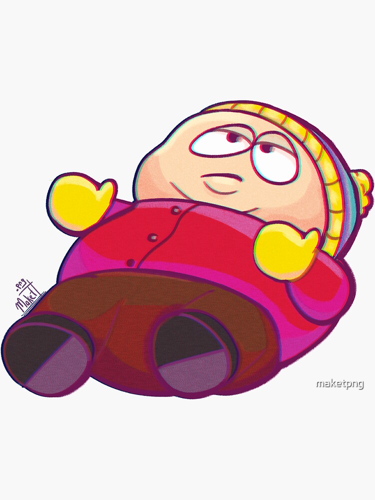 "Cartman on the floor South Park" Sticker for Sale by maketpng | Redbubble