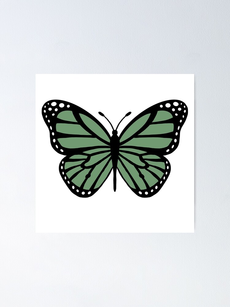 "Green butterfly" Poster for Sale by KristenST | Redbubble