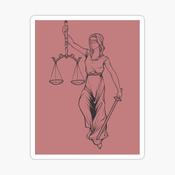 "Lady of Justice" Sticker for Sale by JZCustom-2022 | Redbubble