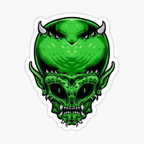 "Alien Predator" Sticker for Sale by MonsterDezigns | Redbubble