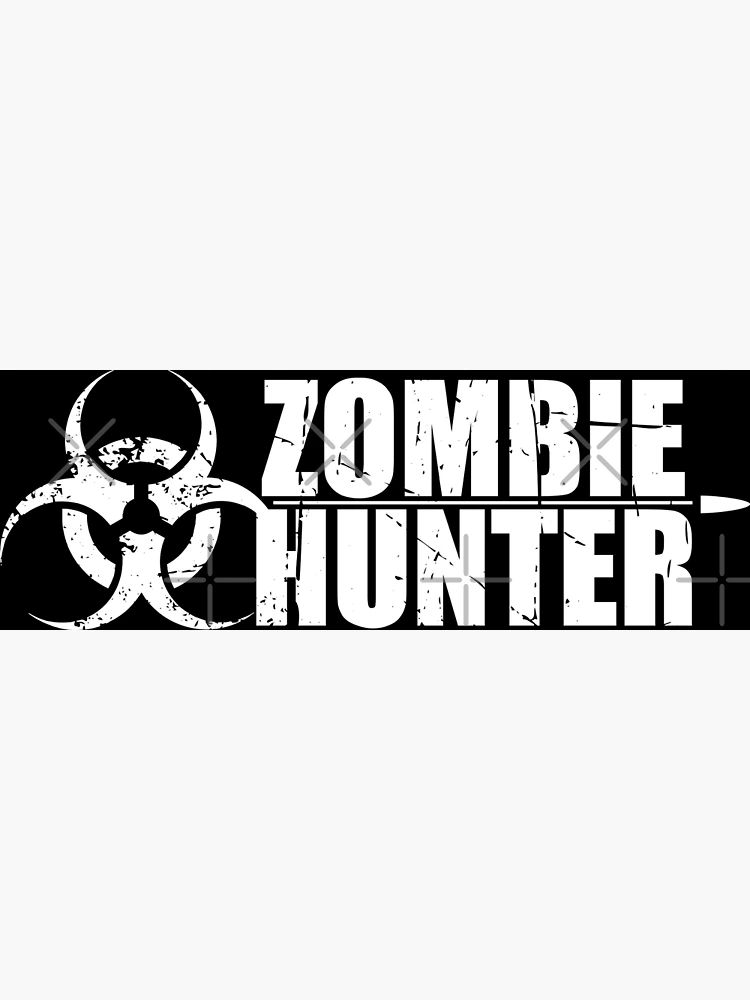 Zombie Jager Logo Zombie Hunter Metal Sign – Jeff Granito Designs