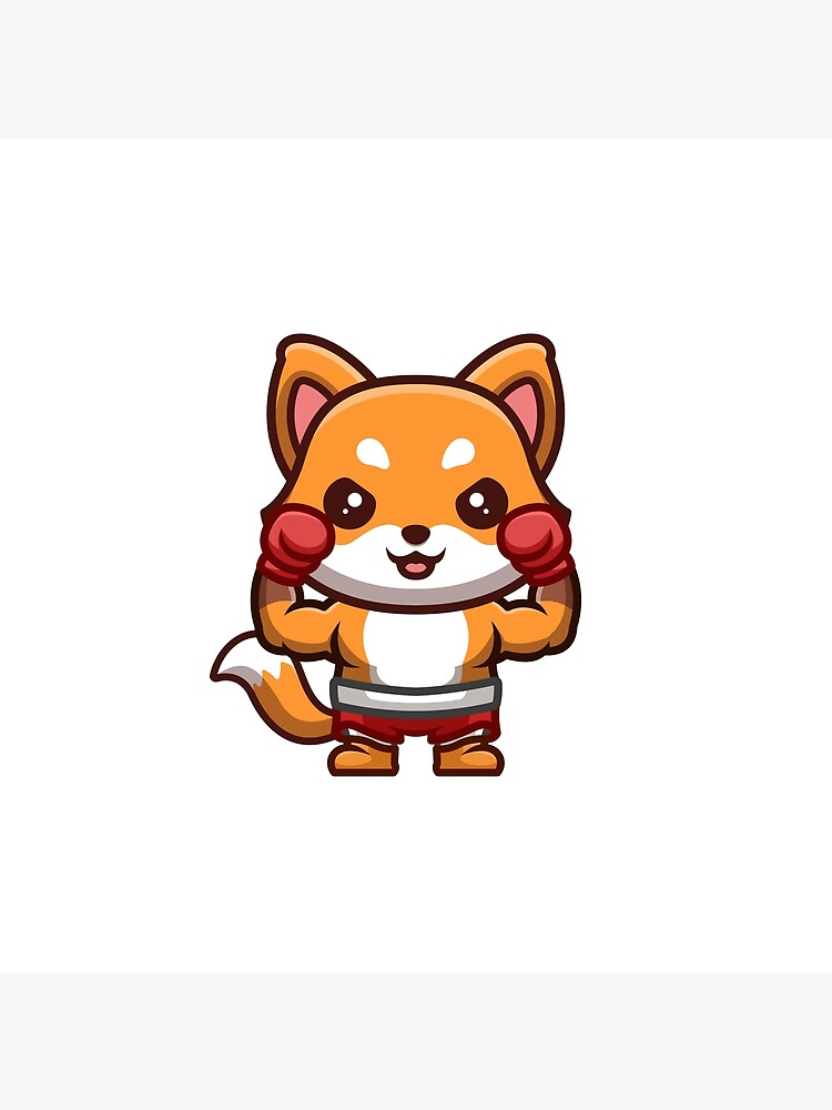 "Fox Boxer Cute Cartoon" Poster for Sale by GumregaStudio | Redbubble
