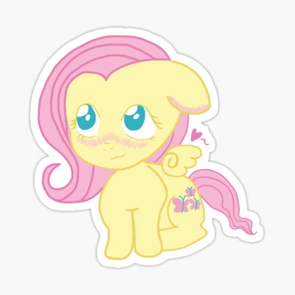 "Cutie Chibi Fluttershy" Sticker for Sale by pinkieemo6 | Redbubble