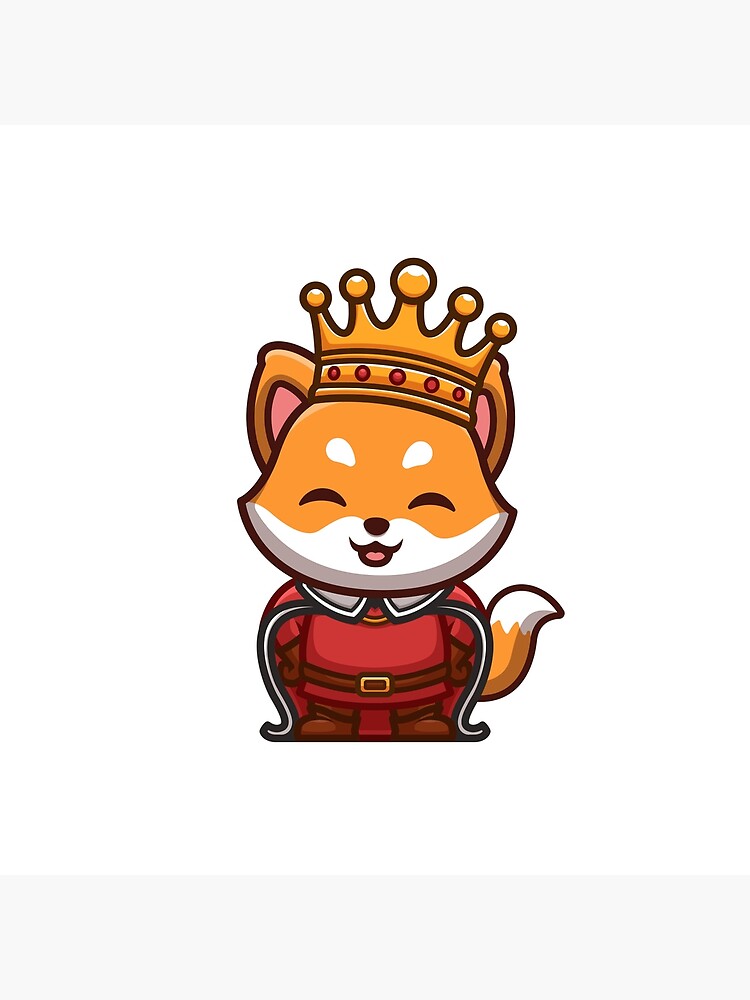 "Fox King Cute Cartoon" Poster for Sale by GumregaStudio | Redbubble