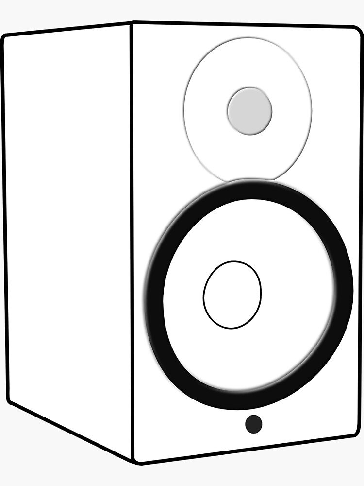 "White Yamaha Speaker Sticker" Sticker for Sale by digidrawdude | Redbubble