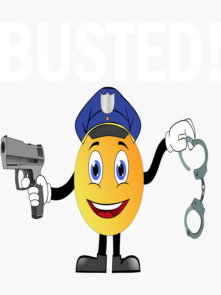 "Busted" Sticker for Sale by bluelinespartan | Redbubble
